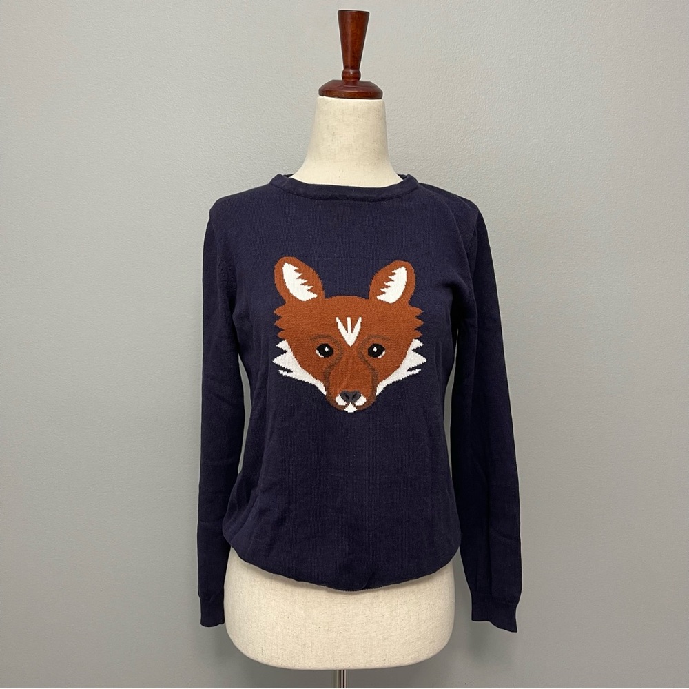Navy Blue Sweater With Fox - Gem